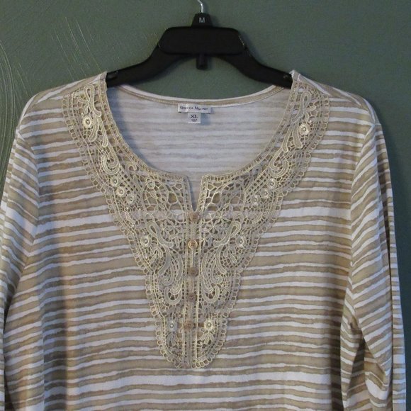 Rebecca Malone | Tops | Rebecca Malone Top Size Xl Womens Gold And ...